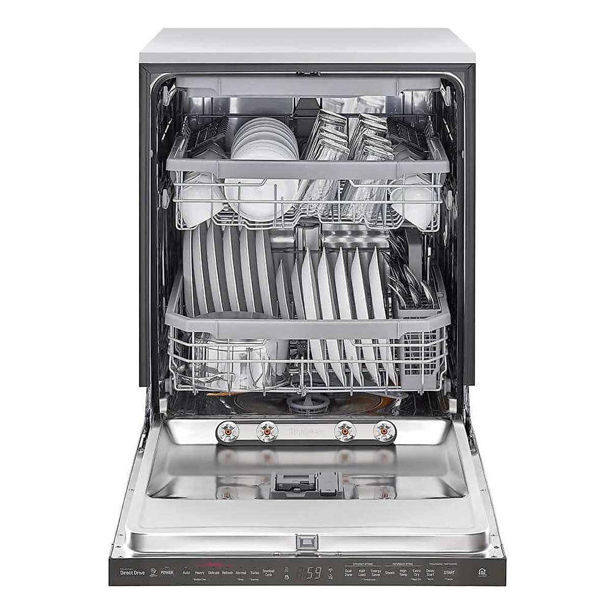 LG LDP6810BD 24" Top Ctrl Dishwasher 44 dBA 3rd Rack TrueSteam ThinQ