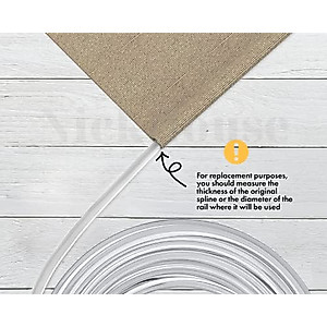 25' Foot .22 Vinyl Sling Spline Outdoor Patio Pool Furniture Repair or Replacement Awning Cord for Sling Chair