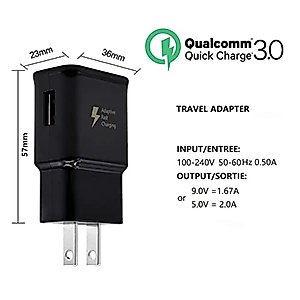 Samsung Charger Fast Charging with USB Type C Cable for Samsung Galaxy S9/S9 Plus/S8/S8 Plus/S10/S10e/S10 Plus/Note 8/Note 9/Note 10/Note 20/A13/A03s/A20/A30/A31/A32/A50/A51/A52/A53/S20/S21/S22 Ultra