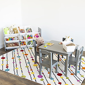 Humble Crew Made for Me Kids Toy Storage Organizer with 12 Storage Bins, Grey/White