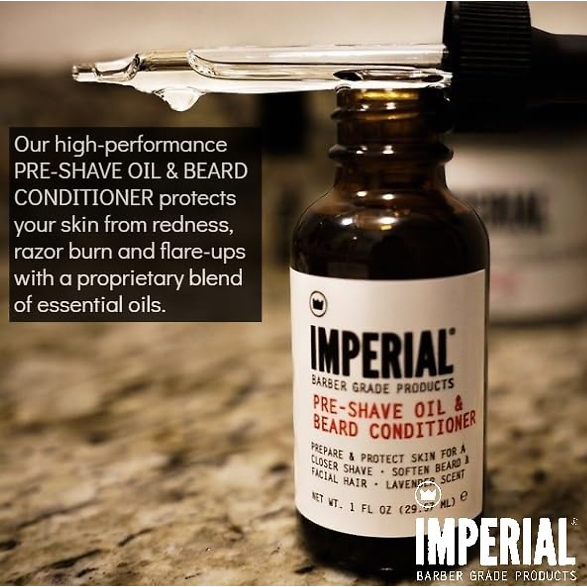 Imperial Barber Pre-shave Oil & Beard Conditioner, 1 oz