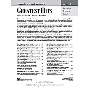 Alfred's Basic Adult Piano Course Greatest Hits Book 3 (Alfred's Basic Adult Piano Course)