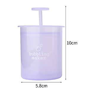 JIBIACB Facial Foamer Face Foam Maker Marshmallow Whip Maker Skincare Tools Facial Cleansing Tool for Face Wash Gift for Her (2pcs, White+Purple)