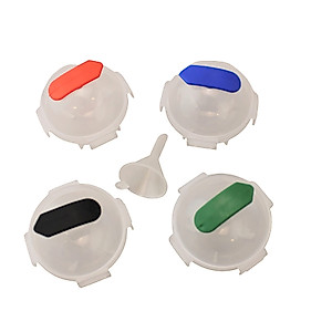 4 Pack 2" Large Round Ice Cube Ball Maker Molds Bar Whiskey Stones Party Includes Mini Funnel Funnel (1)