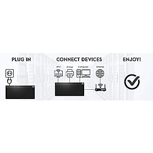Netis ST3108C 8 Port 10/100Mbps Fast Ethernet Switch | Desktop Ethernet Splitter, Ethernet Hub, Plug and Play, Traffic Optimization Auto-Negotiation RJ45 Ports with Compact Design