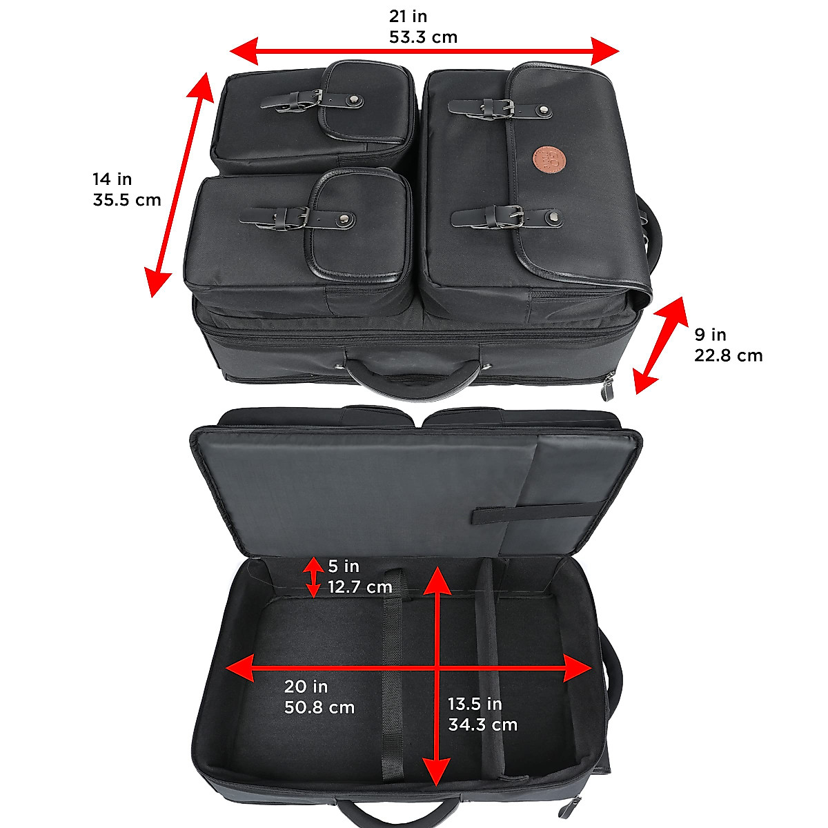 GOgroove DJ Controller Backpack - DJ Mixer Case Compatible with Pioneer DJ DDJ 400 DJ Controller, DJ Headphones, Controller Stand, and More DJ Equipment with Customizable & Scratch Resistant Interior