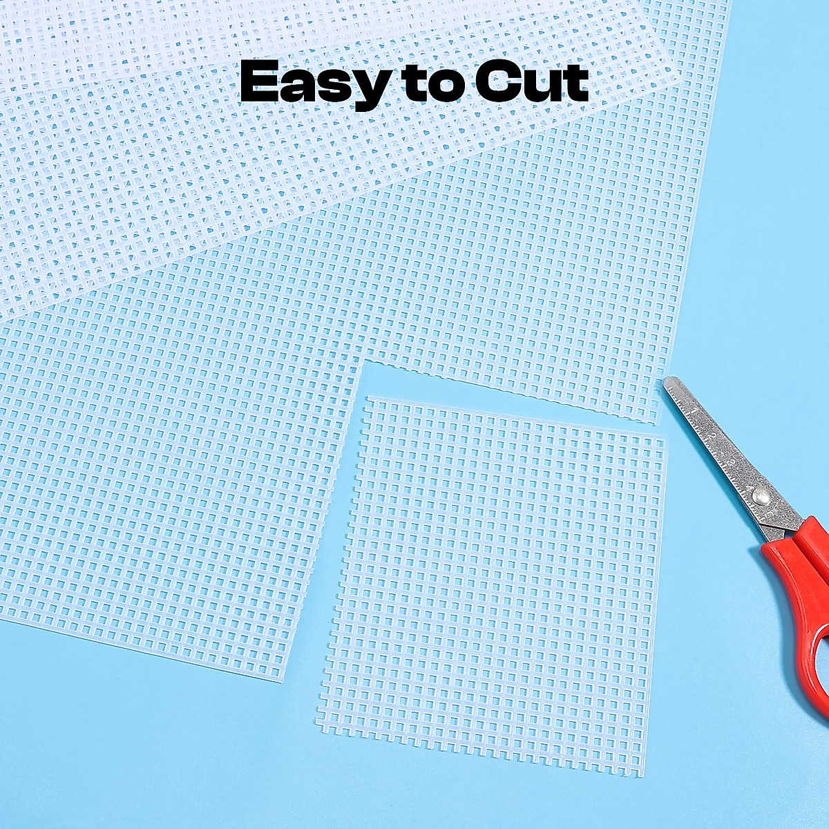 Caydo 2 Pieces 7 Count Plastic Mesh Canvas Sheets for Embroidery, Acrylic Yarn Crafting, Knit Crochet Projects and Make Aquarium Dividers (10.5 X 13.5 Inch)