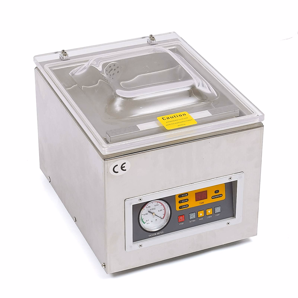Digital Vacuum Packing Sealing Machine Sealer Commercial Desktop Sealer Chamber Packaging Industrial Chamber Kitchen Food 120W 110V