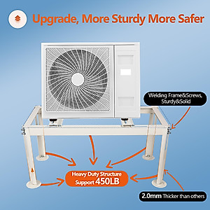 WeCooper Mini Split Ground Stand,Heavy-Duty Condenser Stand for9000-36000BTU,Mini Split AC Bracket for Ductless Air Conditioners Heat Pump System