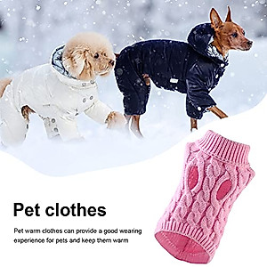 Knitted Pomeranian Teddy Jacket Breathable Turtleneck Pets Insulation Clothes Puppy Leisure Warm Clothing for Small and Medium Dog