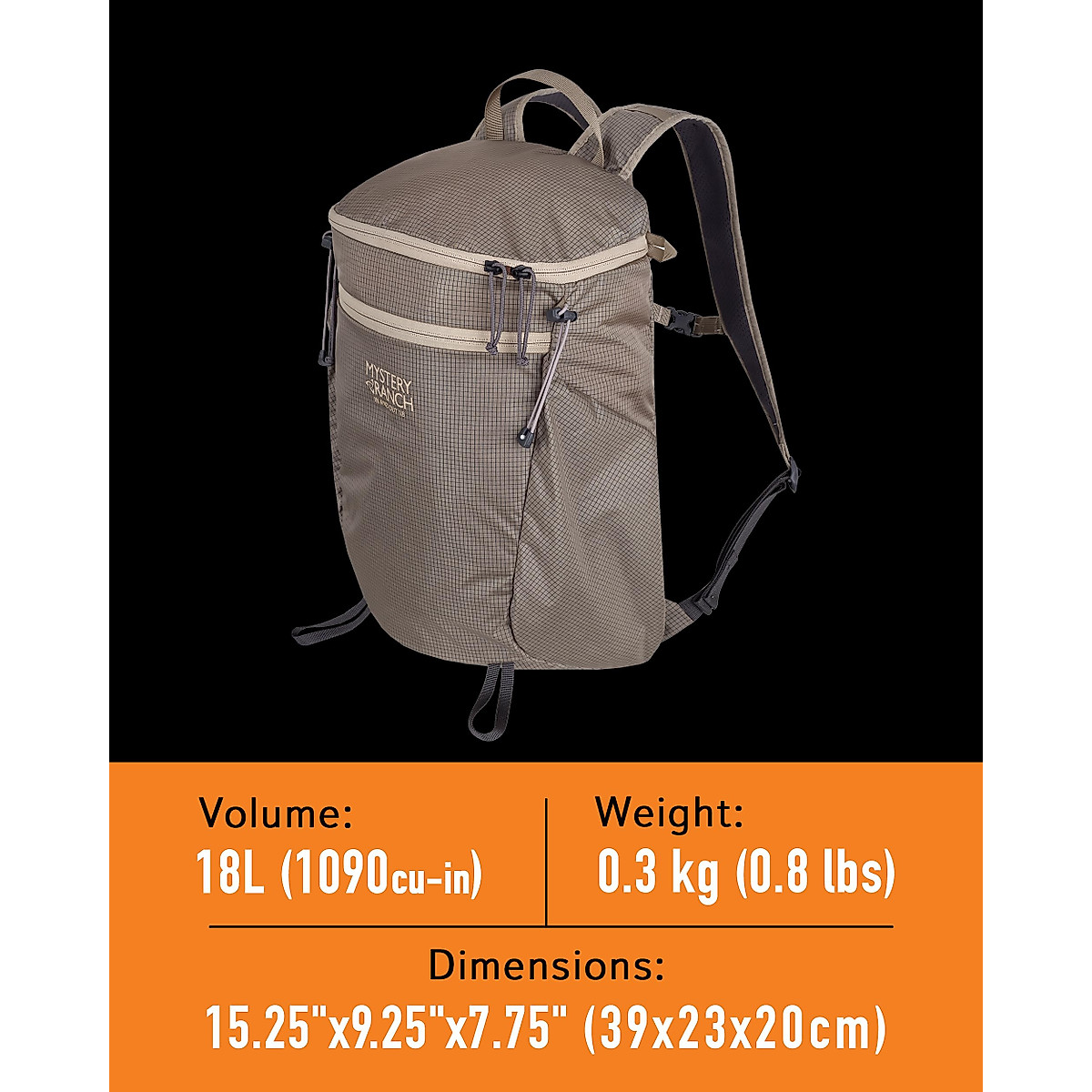 Mystery Ranch In and Out Backpack - Lightweight Foldable Pack, Black 19L