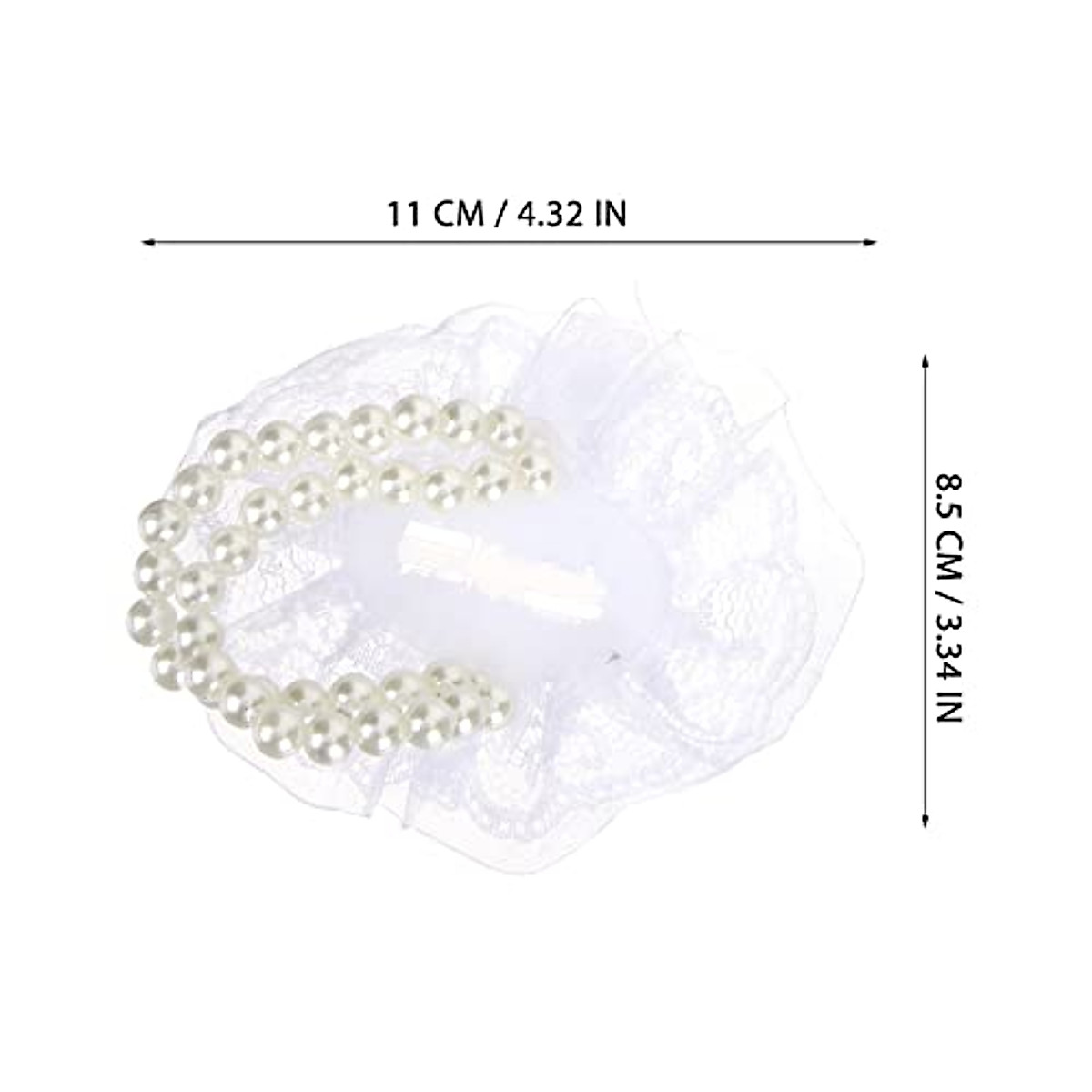 TEHAUX Bridal Wristband Pearl Bracelets Wrist Corsage Bride Accessories 12pcs Wedding Wrist Corsages Pearl Lace Corsage Wristlet Pearl Wedding Wristband Wrist Band for DIY Corsage Manual