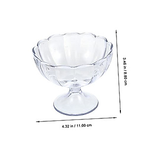 FELTECHELECTR 2pcs Dessert Goblet Glass Dessert Cups Mini Dessert Cup Glass Trifle Bowl Sundae Cup Glass Pudding Cup Footed Dessert Cup Ice Cream Footed Cup Dessert Bowl Dessert Server