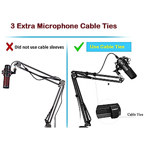 Wave 3 Mic Wall Mount, Microphone Stand Arm Holder compatible with Elgato Wave 3 and Wave 1 Conderser Microphone