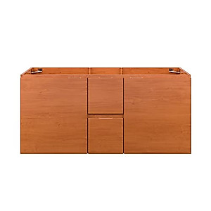 Modway EEI-5883-CHE Scenic 48" Double Wall-Mount Bathroom Vanity Cabinet, Cherry Walnut