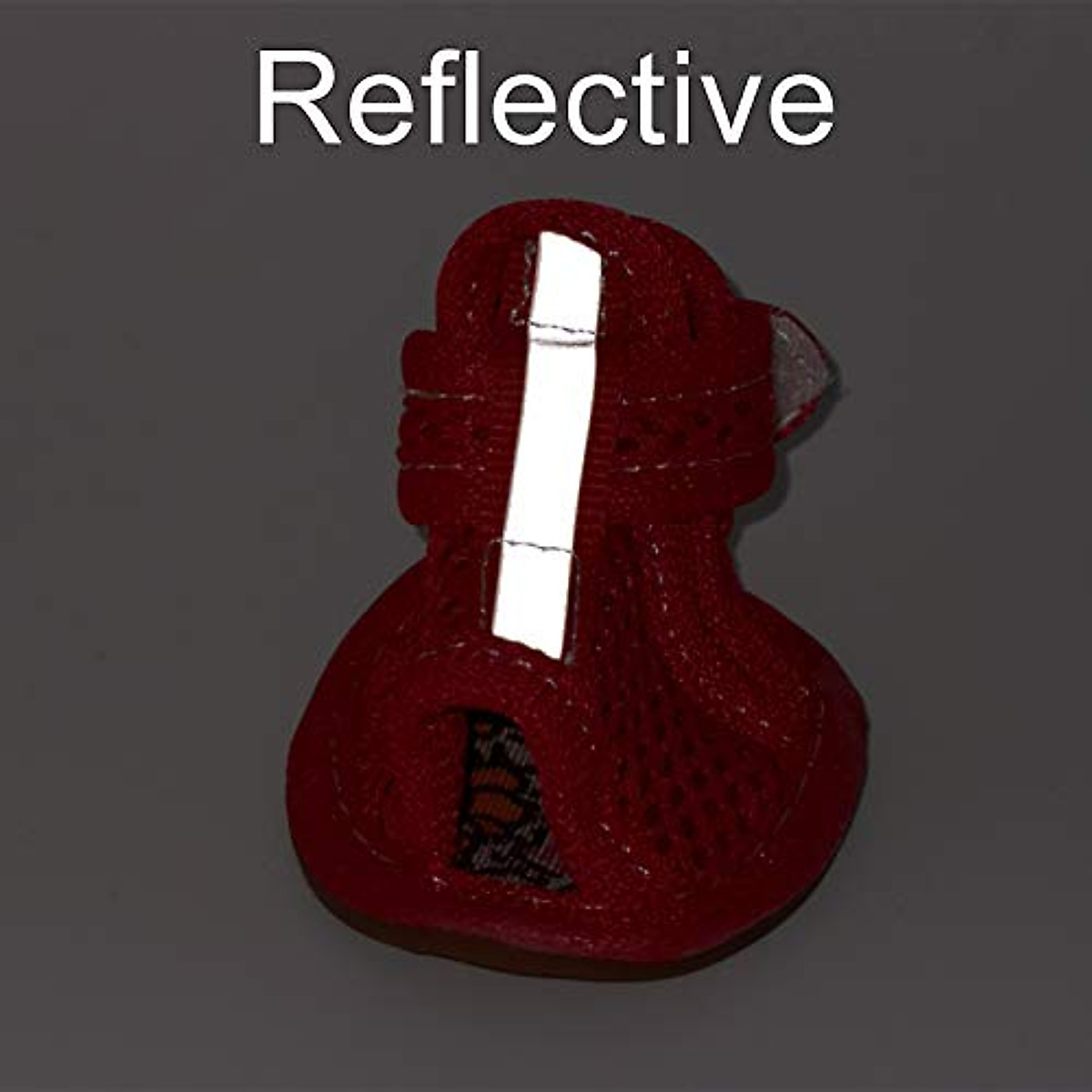 GabeFish Small Dog Summer Mesh Sandal Shoes Puppy Cats Breathable Paw Protectors Red Size 2