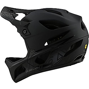 Troy Lee Designs Stage MIPS Stealth Full-Face Mountain Bike Helmet. Max Ventilation Lightweight EPP EPS Racing Downhill DH BMX MTB - Adult Men Women Unisex (Midnight, MD/LG)