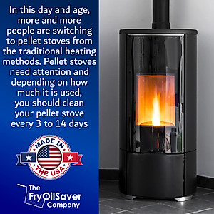 Pellet Stove & Dryer Vent Cleaner Kit, 10Ft. Flexible Long Dryer Vent Cleaner, Lint Remover, Steel Chimney Brush, Ideal Cleaning Kit for Pellet Wood Stove, Chimneys, Dryer Vent by FryOilSaver Co. B67C