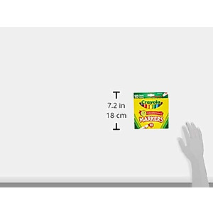 Crayola 758114552570 Broad Line Markers, Classic Colors 10 Each (Pack of 24), Case of 24 no, Count