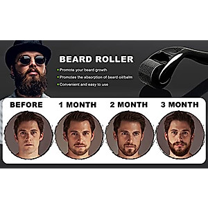 XIKEZAN Beard Growth Kit,w/Beard Roller,Beard Growth Oil,Beard Conditioner,Beard Wash,Balm,Comb,Brush,Scissor,Bag,EBook,Beard Care Grooming Kit Christmas Stocking Stuffers Gifts for Men Him Husband