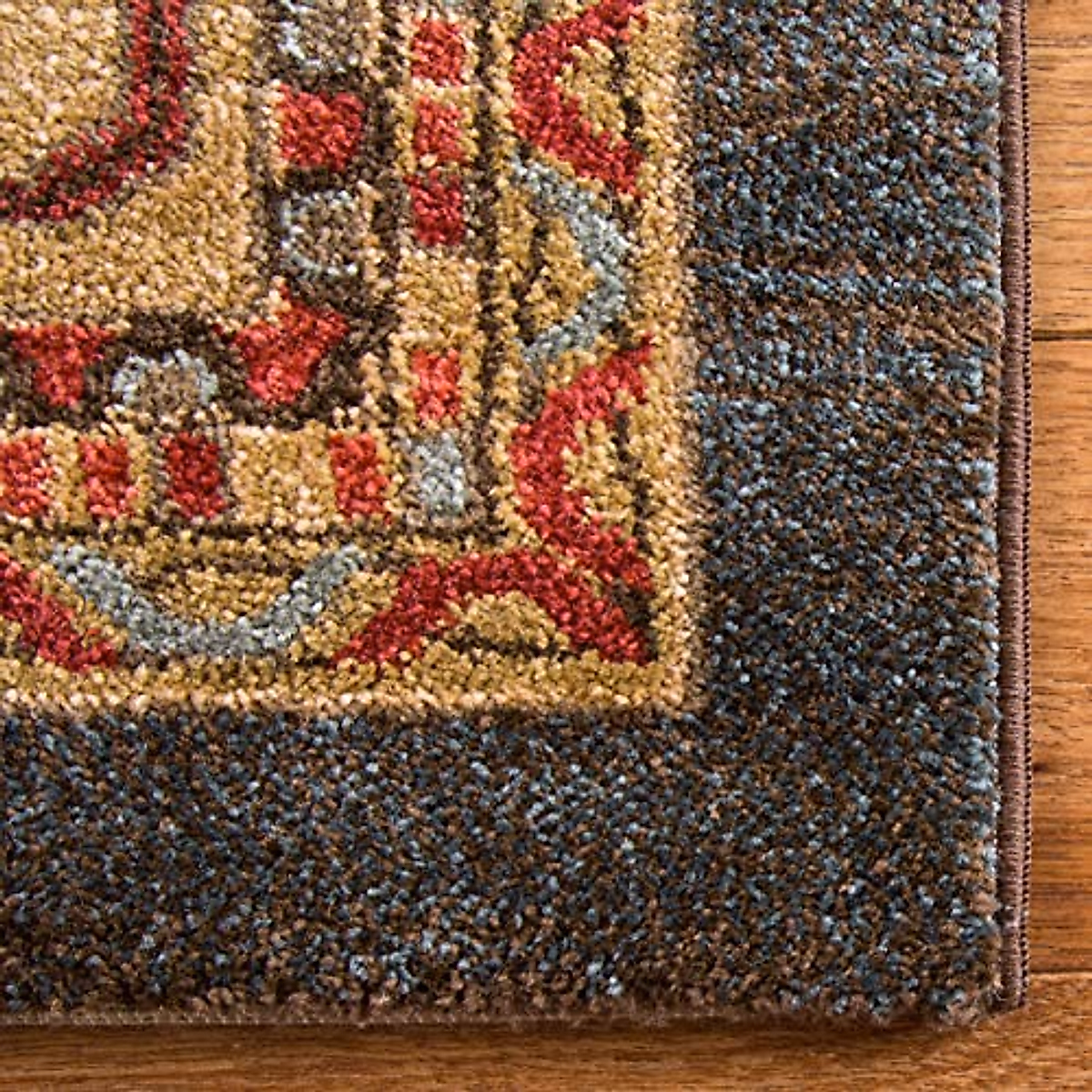 SAFAVIEH Mahal Collection 8' x 10' Navy / Natural MAH656E Traditional Oriental Non-Shedding Living Room Bedroom Dining Home Office Area Rug