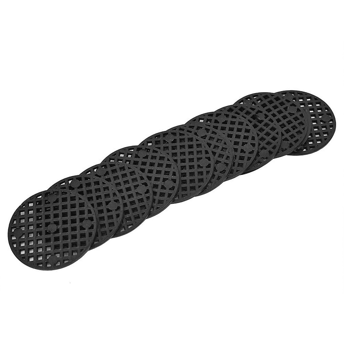 5pcs Flowerpot Hole Mesh Mat Black Plastic Bonsai Bottom Drainage Mesh Screens Grid Square 30x10cm/30x20cm (Diamete 4.5cm)