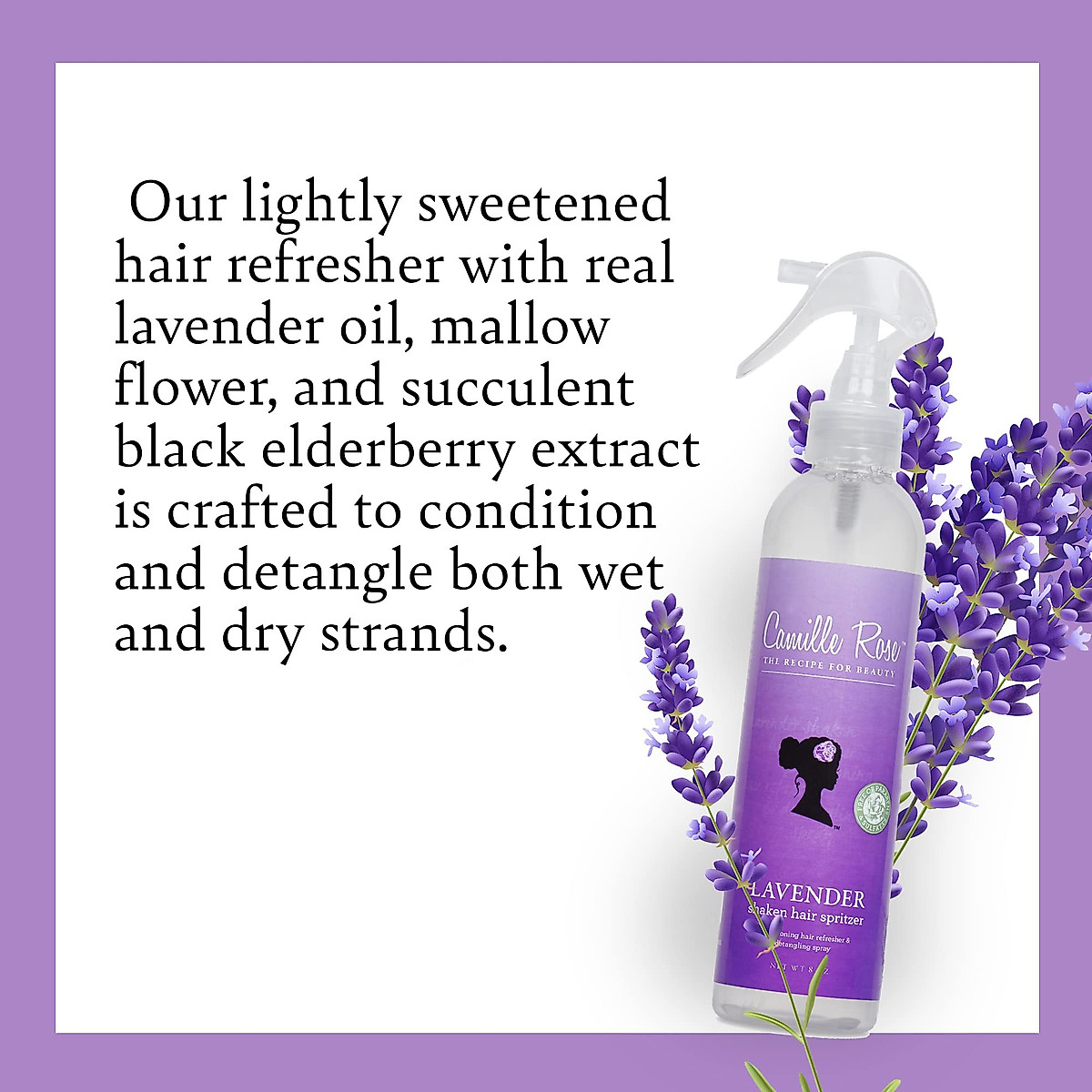 Camille Rose Lavender Shaken Hair Spritzer, 8 oz