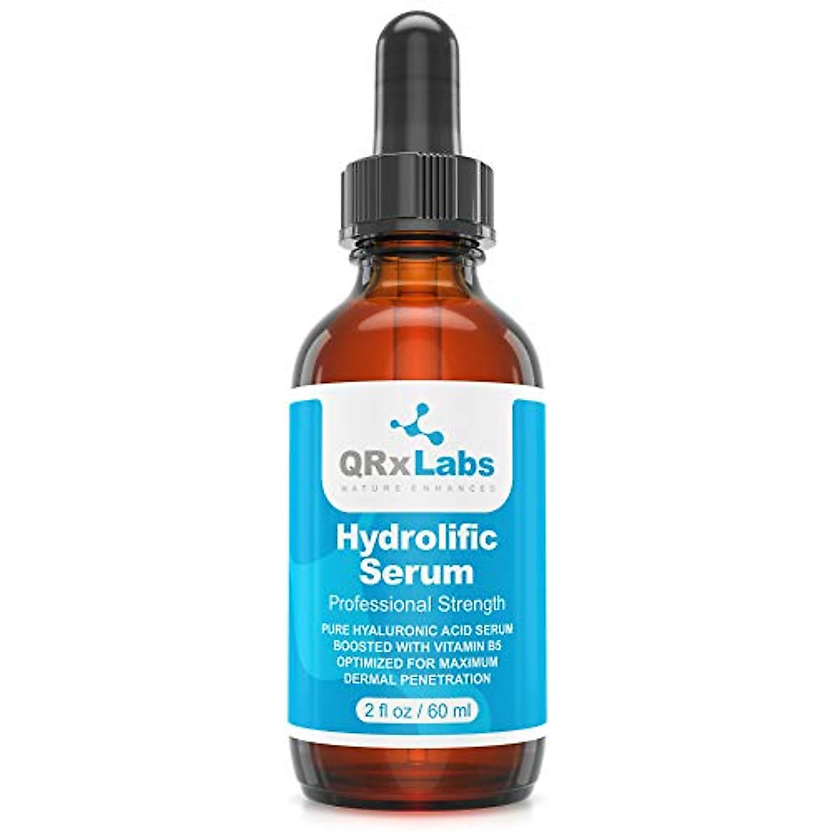 Hydrolific Serum - Ultra Pure Hyaluronic Acid Serum Boosted with Vitamin B5 (Large 2 oz) – Formulated to Maximize Dermal Penetration and Provide Long-Lasting Hydration – Best Skin Moisturizing Serum