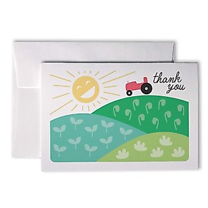 Down on The Farm Thank You Cards - 24 Cards with Envelopes