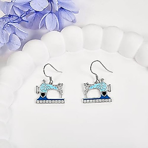 Sewing Gifts for Sewing Lovers Sterling Silver Sewing Machines Earrings for Women