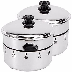 GANAZONO Mechanics Tools 2pcs Timer Stainless Steel Student Smoky Oven Kids Tools