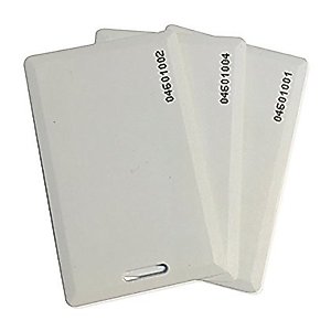 10 pcs 26 Bit Proximity Clamshell Prox Swipe Cards Compatable with ISOProx 1386 1326 H10301 format readers and systems. Works with the vast majority of Keyless entry access control systems