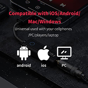 FiiO JadeAudio KA1 Headphone Amps Tiny Amplifier USB DAC High Resolution Lossless for Smartphones/PC/Laptop/Players(Lightning, Black)