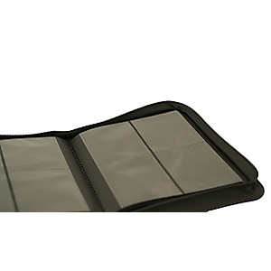 Card Guardian - 4 Pocket Premium Binder with Zipper and Side Loading Pockets for 160 Cards Trading Card Games TCG (Red) Perfect Card Binder Yugioh Cards MTG Binder Sports Card Binder