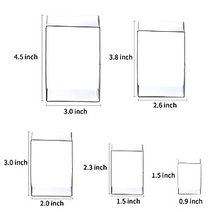 Kyerbaino 5Pcs Rectangle Cookie Cutter Set, Stainless Steel Biscuit Baking Molds Fondant Cake Cookie Cutter Rectangle Shaped Cutter