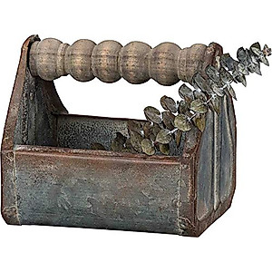 Primitives by Kathy Spindle Handle Tray, Small, Distressed Metal