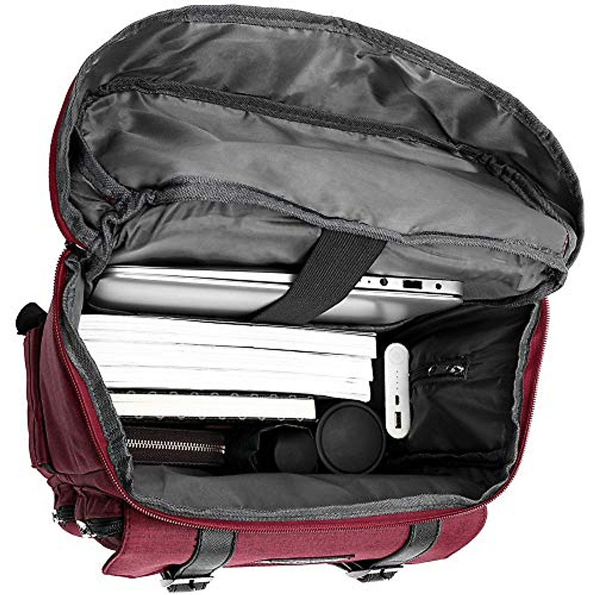 YALUNDISI Vintage Backpack for Men Women Laptop Backpack Bookbags College Backpack Red 16 inch