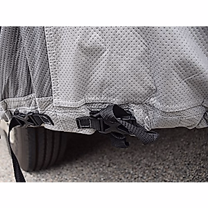 ADCO 36858 Designer Series Olefin HD Fifth Wheel Trailer Cover 40' 1" - 43', Gray/White