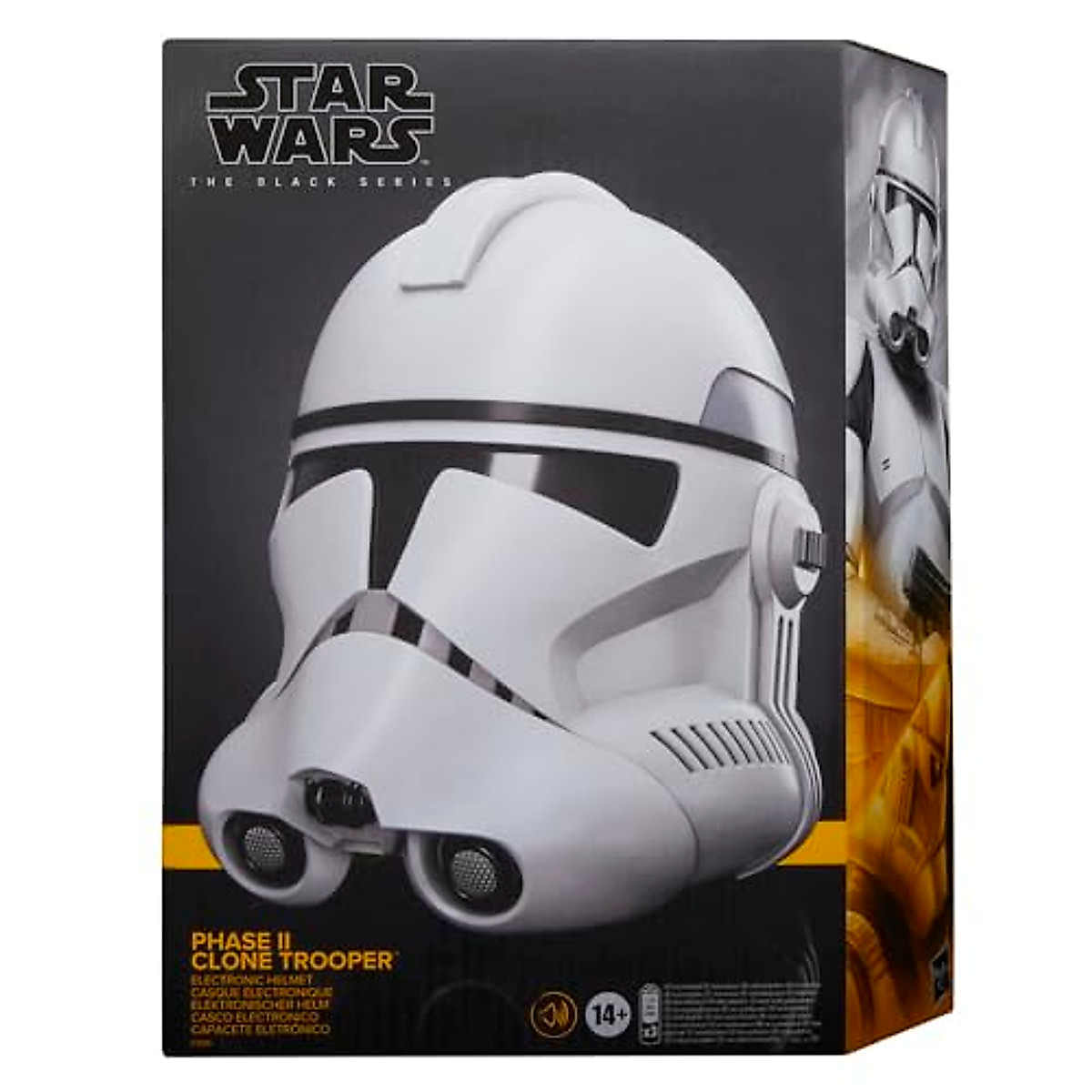 Star Wars The Black Series Phase II Clone Trooper Premium Electronic Helmet, The Clone Wars Roleplay Collectible, Kids Ages 14 and Up