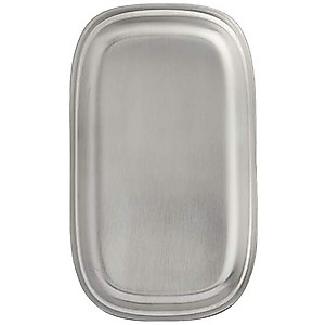 Tovolo Stainless Rest, Heat-Resistant Double 2-Piece Magnetic Spoon Stovetop, BPA-Free Nylon Cooking Utensil Holder for Stove, Dishwasher Safe, Charcoal/Stainless Steel