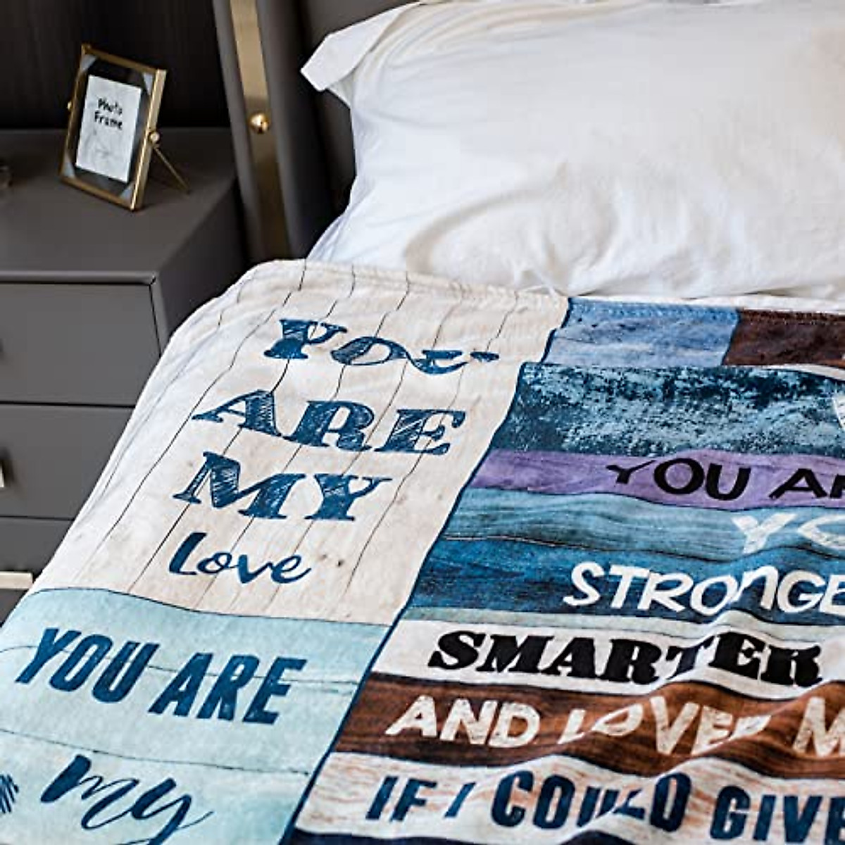 Yomaisky Anniversary Birthday Gifts for Her Wife from Husband to My Wife Blanket Presents Christmas Valentines Gifts for Her Wife Romantic Healing Soft Warm Flannel Fleece Woollen Throws for Bed Sofa