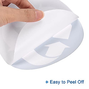 MECCANIXITY Recycle Sticker Bin Labels 5 Inch Self-Adhesive Recycling Vinyl for Home Office Stainless Steel/Plastic Trash Can, Blue Pack of 2