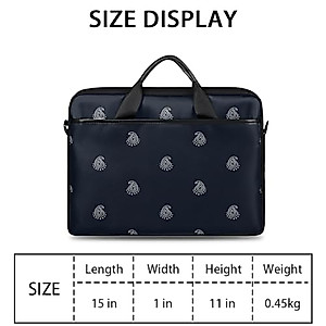 Paisley Water Drops Laptop Computer Bag Waterproof Shoulder Messenger Bag 13-15 inch Durable Laptop Tote Bag with Shoulder Strap Handle Lightweight Crossbody Briefcase
