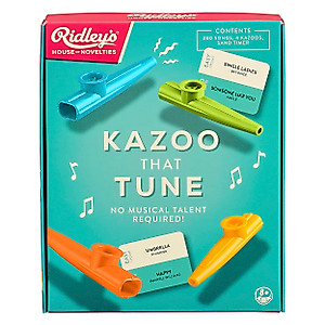 Ridley’s Kazoo That Tune Song Guessing Game – Fun Song Games for Families, Fast-Paced Game for 2-4 Players, Ages 8+ – Includes 4 Kazoos and over 200 Well-Known Tunes
