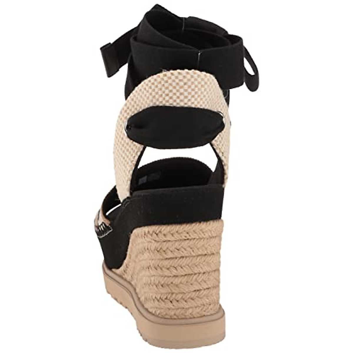 UGG Women's Abbot Ankle WRAP Wedge Sandal, Black, 8