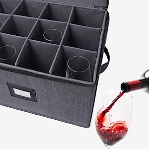 homyfort Platter Storage Case & Mug and Cup Storage with Dividers & Wine Glass Storage Box, China Storage Containers Hard Shell and Stackable
