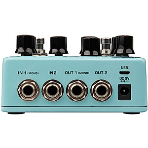 NUX Duotime Stereo Delay Pedal Bundle with MXR Instrument Cable, Dunlop Pick Pack, and Power Supply
