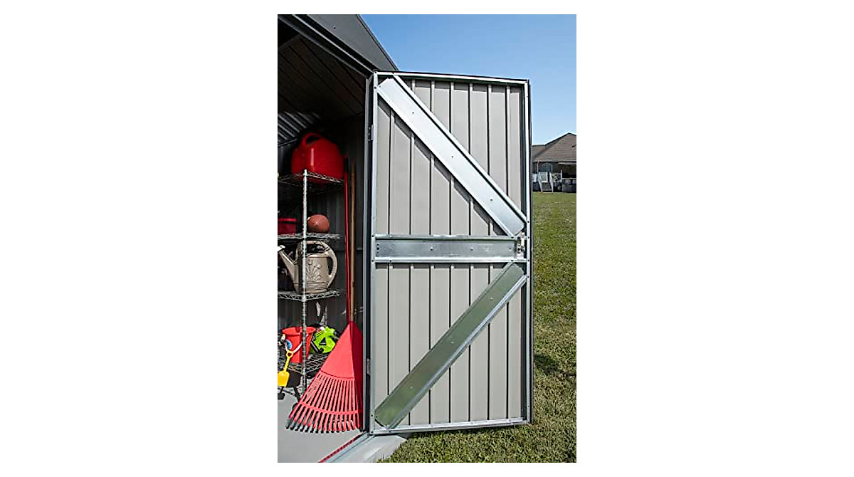 Arrow Shed Elite 12x12 Steel Storage Shed - Durable Lockable Anthracite