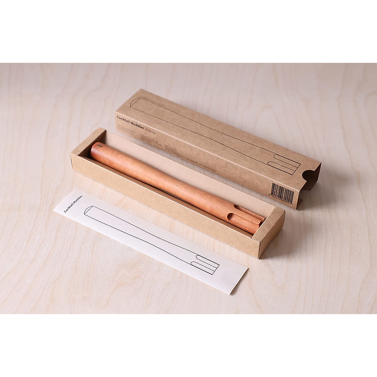 Wooden Muddler – Premium Wooden Cocktail Muddler for Professional and Home Use – Muddler Wooden for Crushing Fruit, Pressing Mint and Sugar Cubes – Wood Bar Muddler