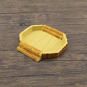 Micro Traders Reptile Water Bowl Resin Food Dish Bearded Dragon Feeding Tray for Chameleon Turtle Lizard Gecko Spider Amphibian Supplies 14.7x14x2cm